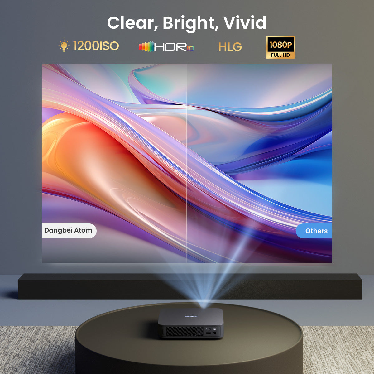Dangbei Atom Google TV Mini Laser Projector with Built-in Netflix ...